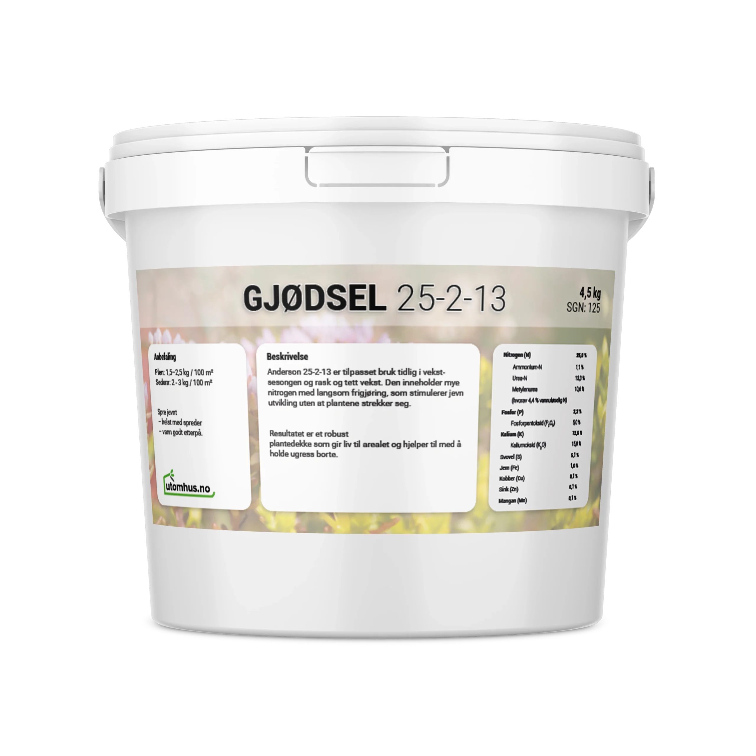 Gjødsel 25-5-15 (20 kg) - Utomhus Østfold Gress - Din butikk for ...